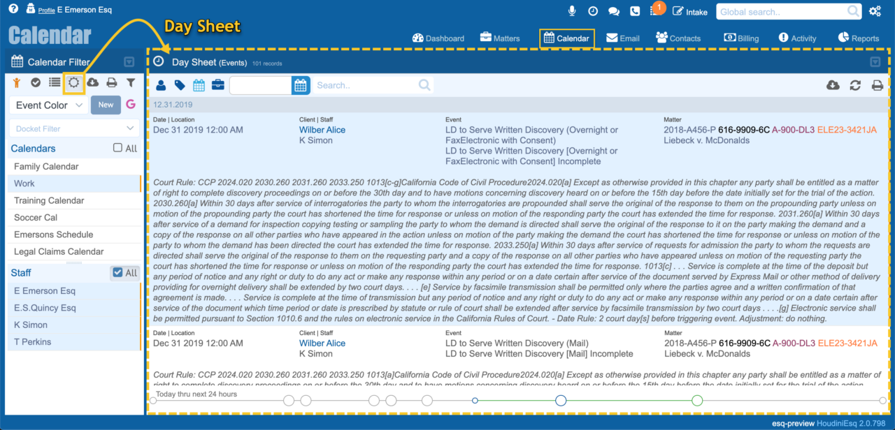 HoudiniEsq Calendaring and Docketing | HoudiniEsq Legal Practice Management Software