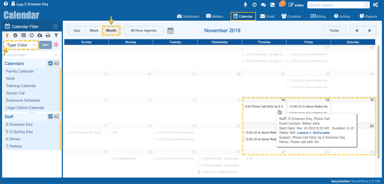 HoudiniEsq Calendaring and Docketing | HoudiniEsq Legal Practice Management Software