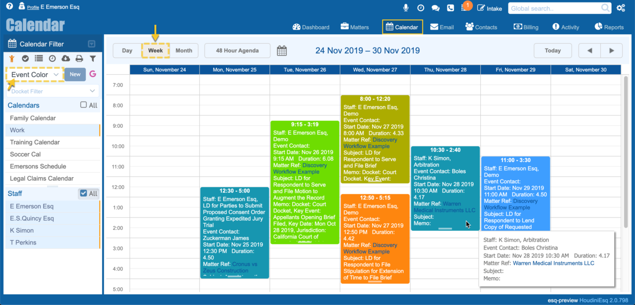 HoudiniEsq Calendaring and Docketing | HoudiniEsq Legal Practice Management Software